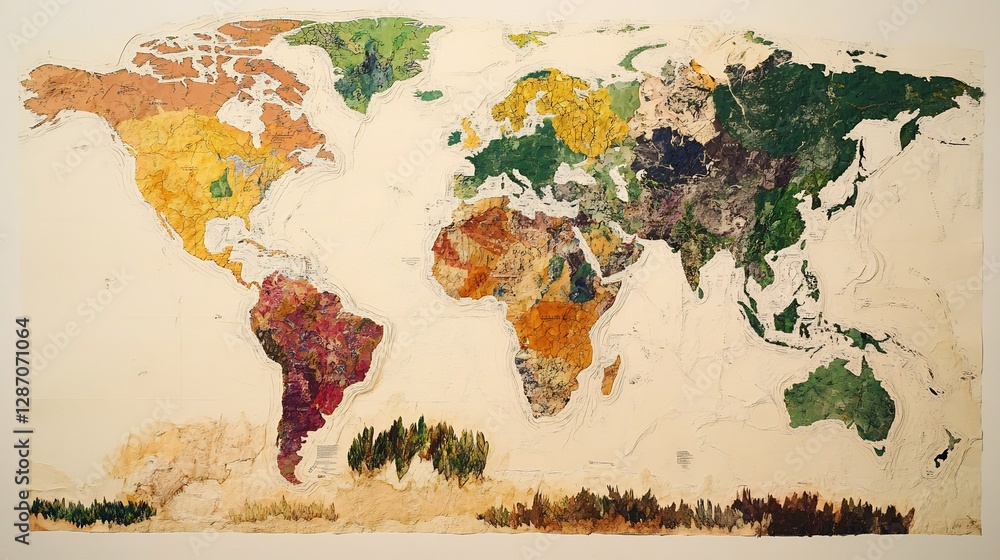 Biogeography mapping system showing correlation of species appearance ...