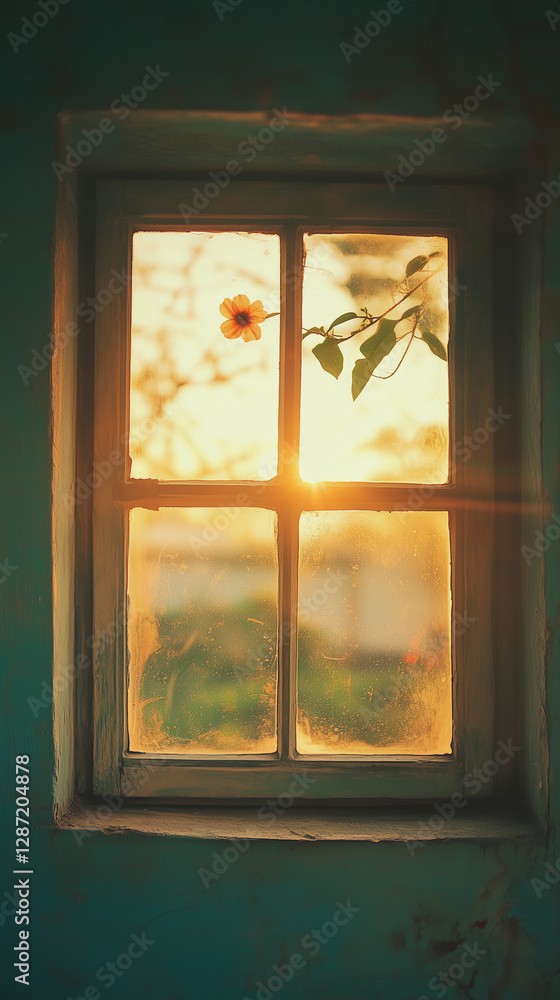 Foto de Stock Vintage polaroid-style photography with rule of thirds ...