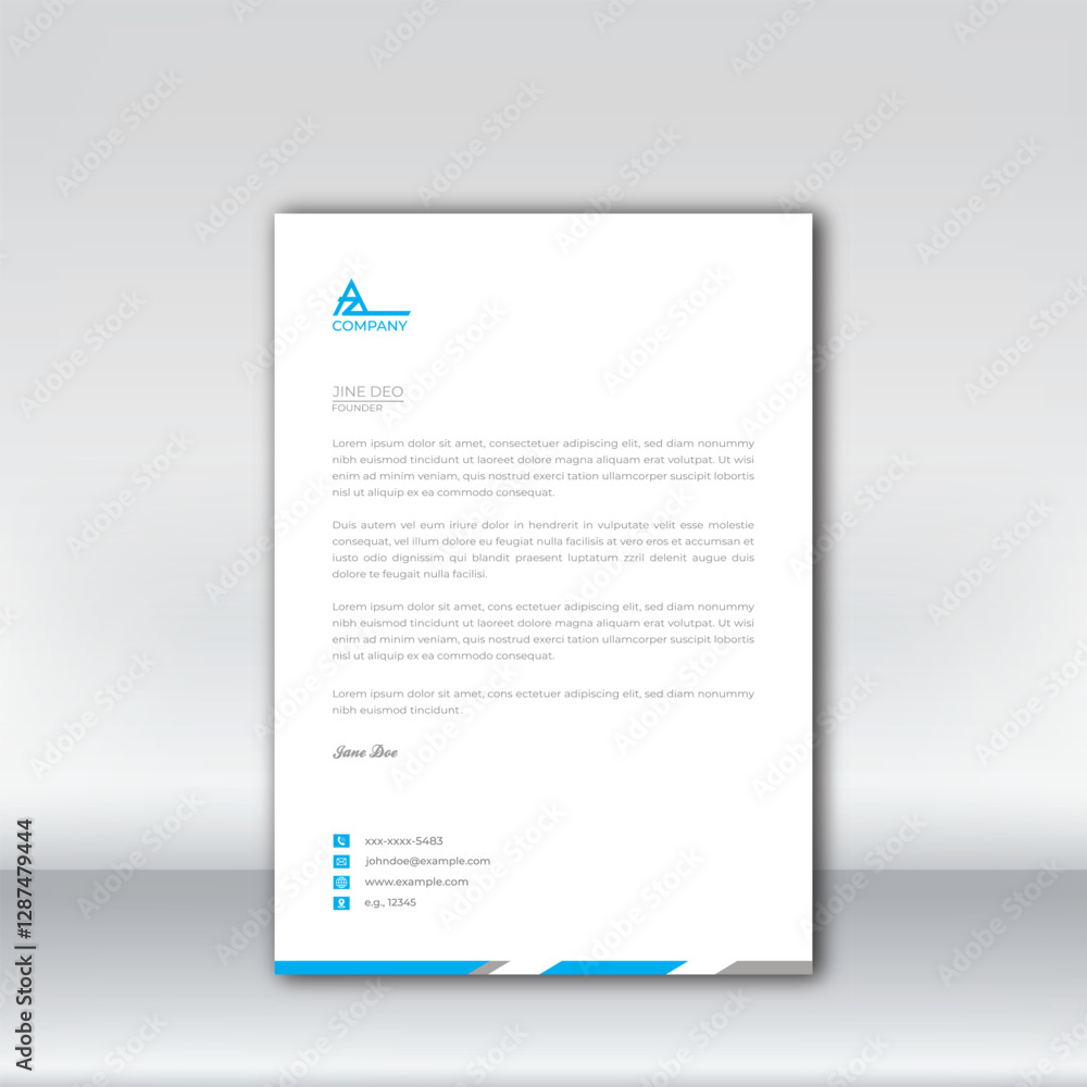 Letterhead design template for business. Simple and fist class ...