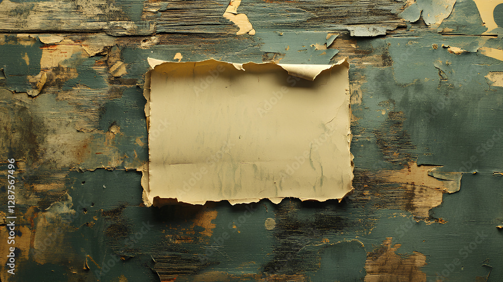 note paper piece label vintage grunge tape label ripped tag message ...