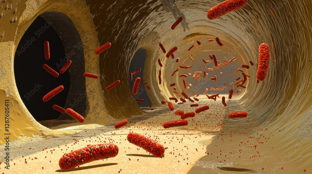 Bacterial movement in microbial environment human body scientific ...