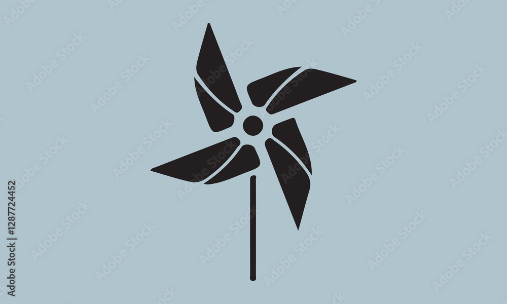 Ceiling Fan art vector illustration illustration, propeller, symbol ...