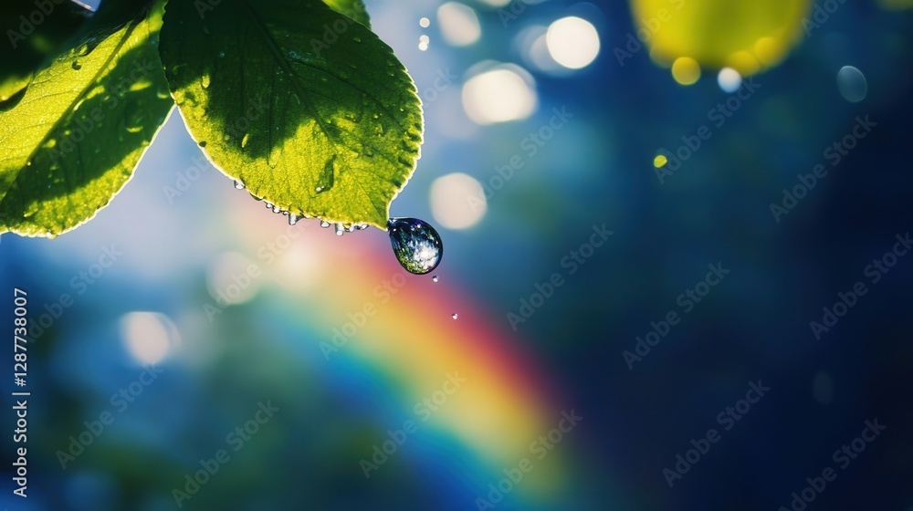 animation showing how light refracts when entering a raindrop and ...