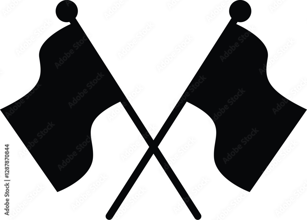 Color guard colorguard double crossed black flag svg vector cutfile for ...
