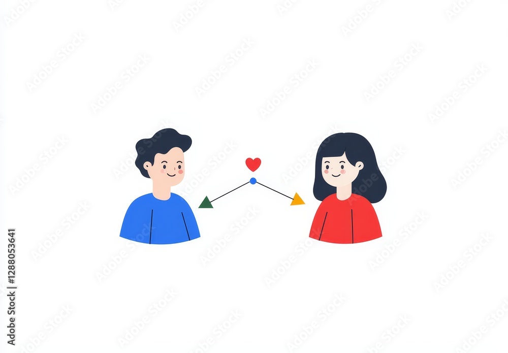 Flat icon graphic representing the turnover of staff, with a modern ...