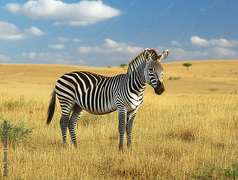 Critically Endangered Grevy's Zebra in Its Native Habitat: A Rare ...