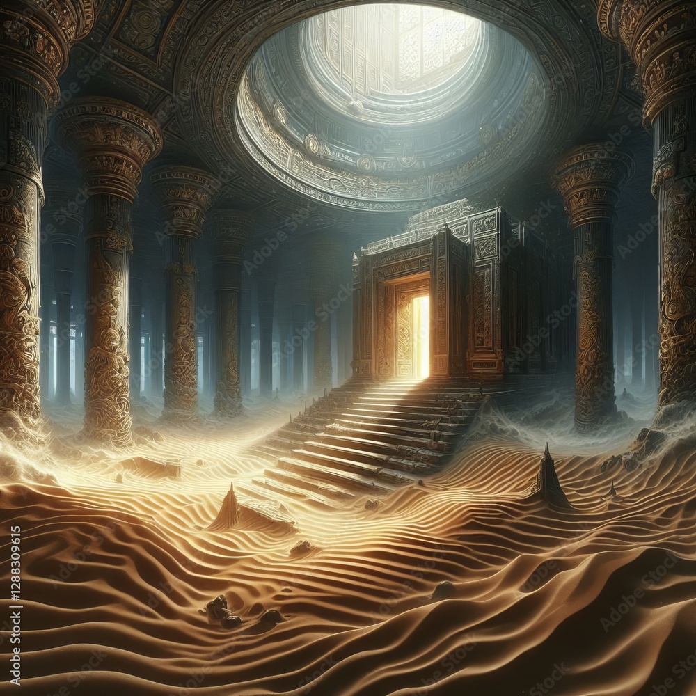 The False Floor Sand that when stepped on sink to a dark and unk Stock ...