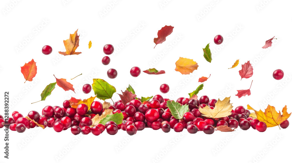 Falling leaves and bouncing cranberries nature scene png transparent ...