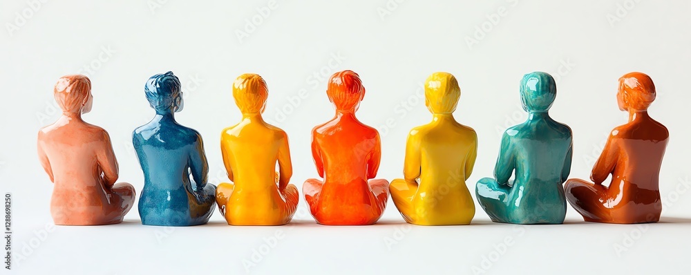 Elegant handcrafted figurines representing different personality types ...