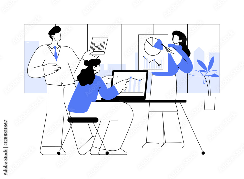 Business objectives isolated cartoon vector illustrations. Stock Vector ...