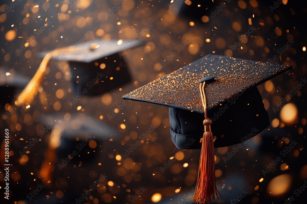 Elegant golden script text saying Congratulations Graduate with a black ...