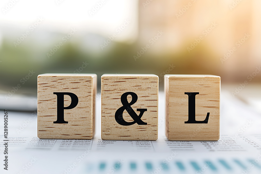 Profit and Loss accounting concept with wooden blocks showing P&L ...
