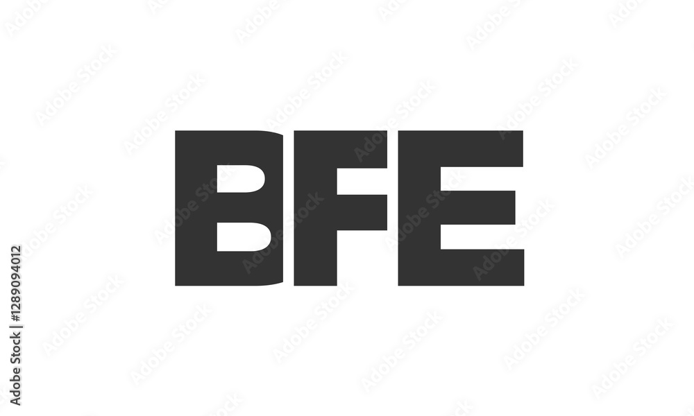 BFE logo design template with strong and modern bold text. Initial ...
