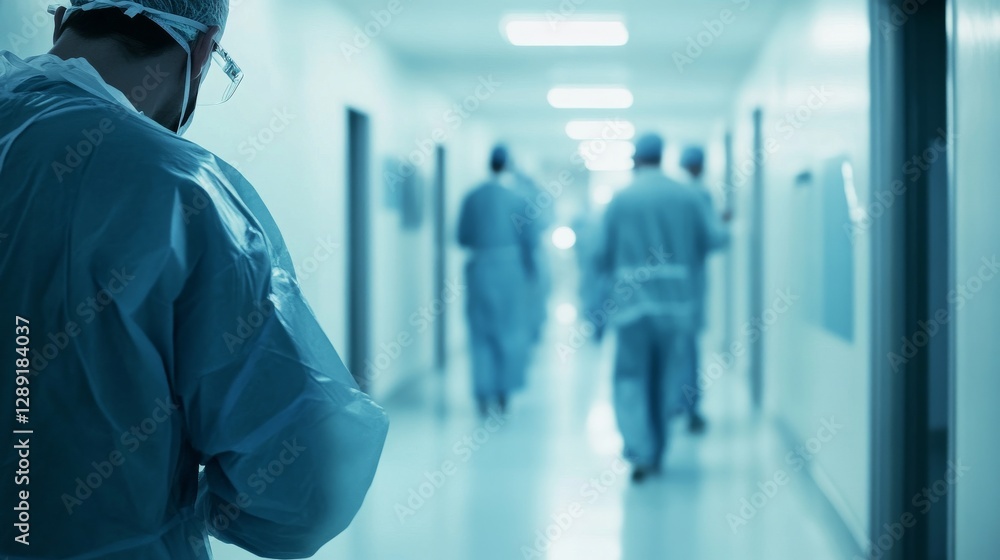 Hospital rush with doctors reviewing emergency cases in the ER ...