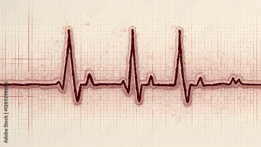 Ilustración de Stock EKG interpretation guide. Understanding heart ...