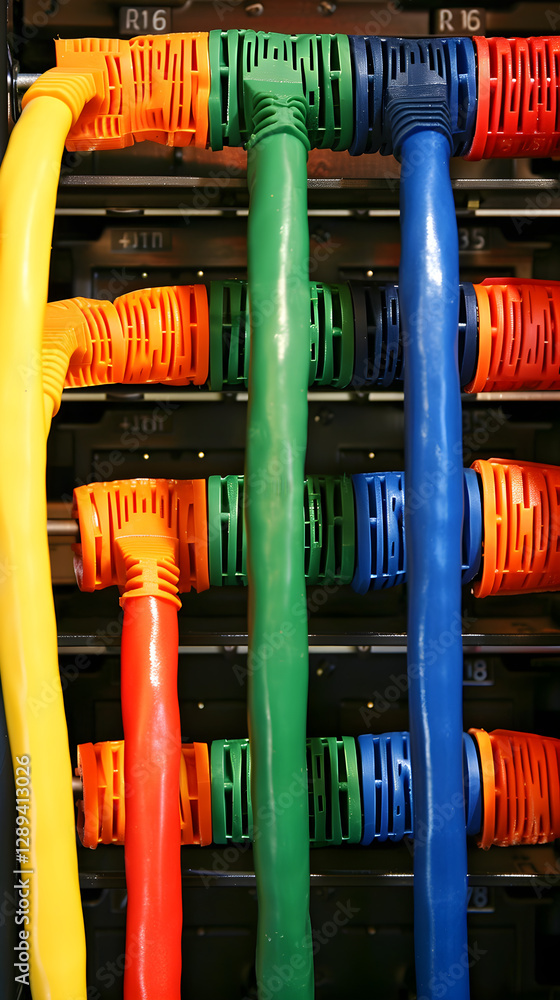 Foto de Stock Comprehensive Representation of RJ45 Cable Pinout in T ...