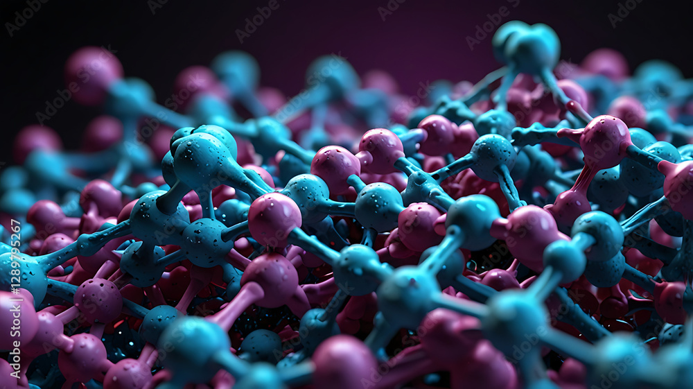 3d illustration of molecule model. Medical Hormonal Science background ...