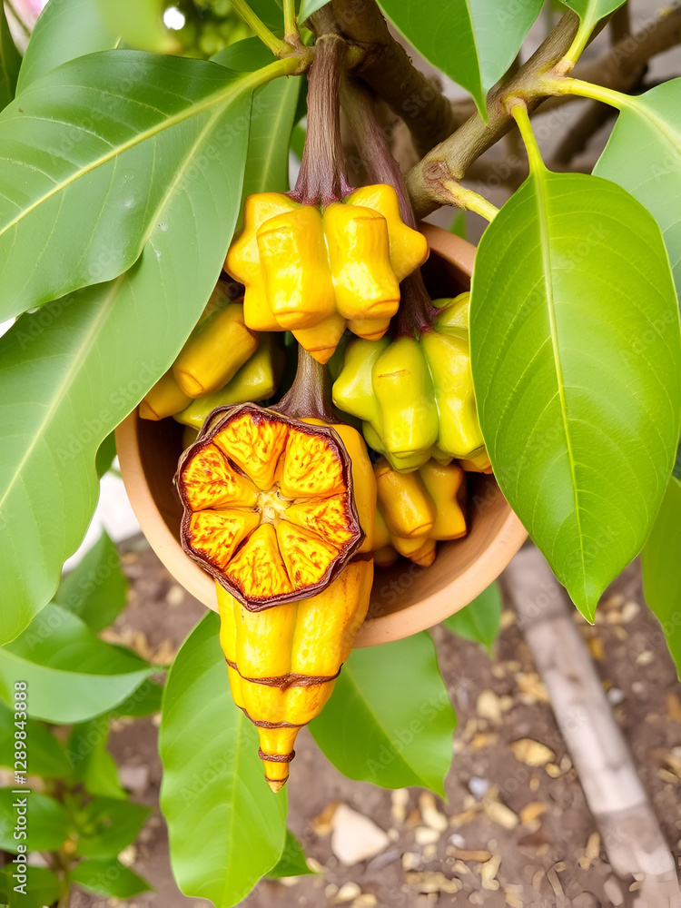 Garcinia cambogia or Goraka, Garcinia gummi-gutta, is a tropical sun ...