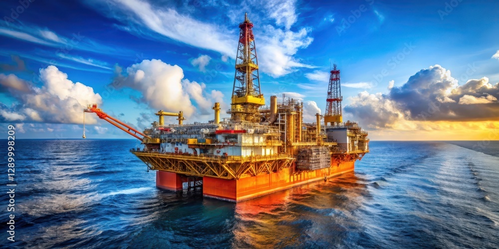 Drilling rig installed on a floating production storage and offloading ...