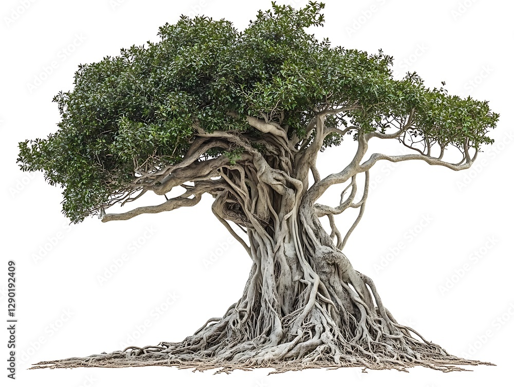 Ancient Banyan Tree: A majestic banyan tree, its vast canopy and ...