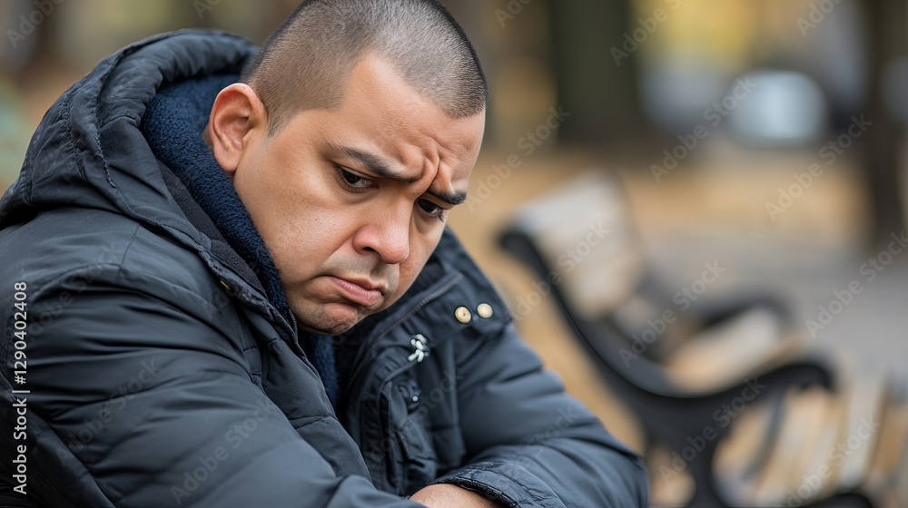 Emotional Reaction of a Hispanic Man After Losing a Championship Game ...