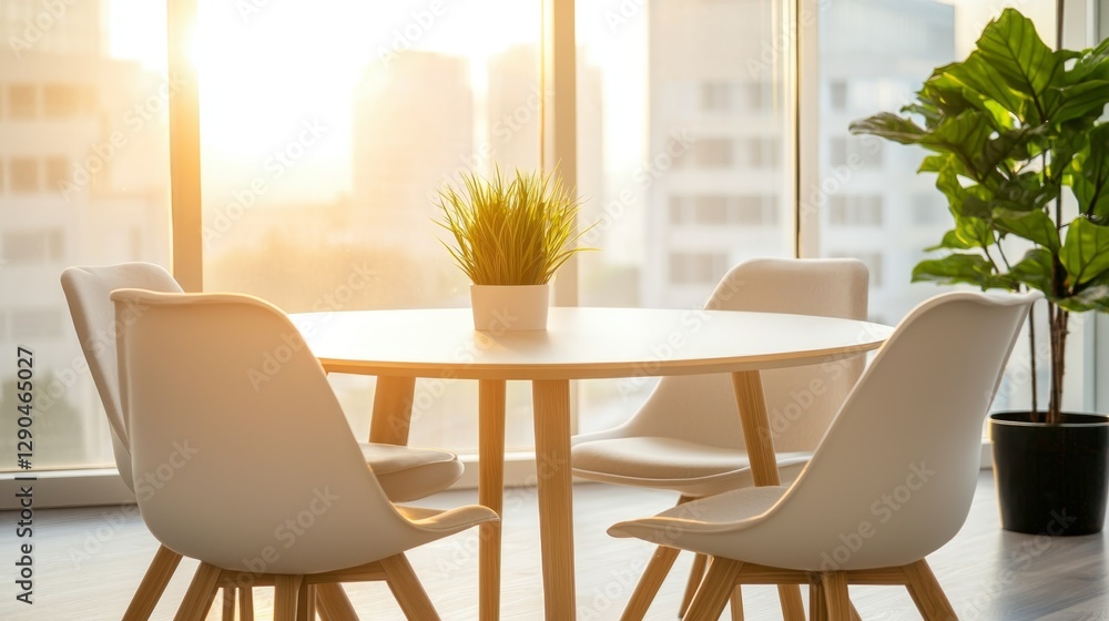 Sleek and Modern Small Meeting Room Interior in Professional Office ...