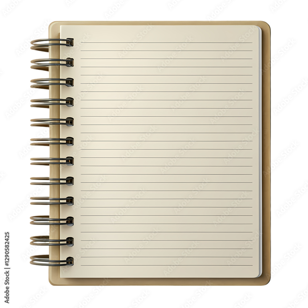 Blank Spiral Notebook: Free Printable & Image isolated on transparent ...