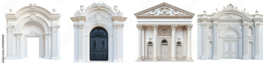 Exquisite details and ornate architectural elements of historical ...