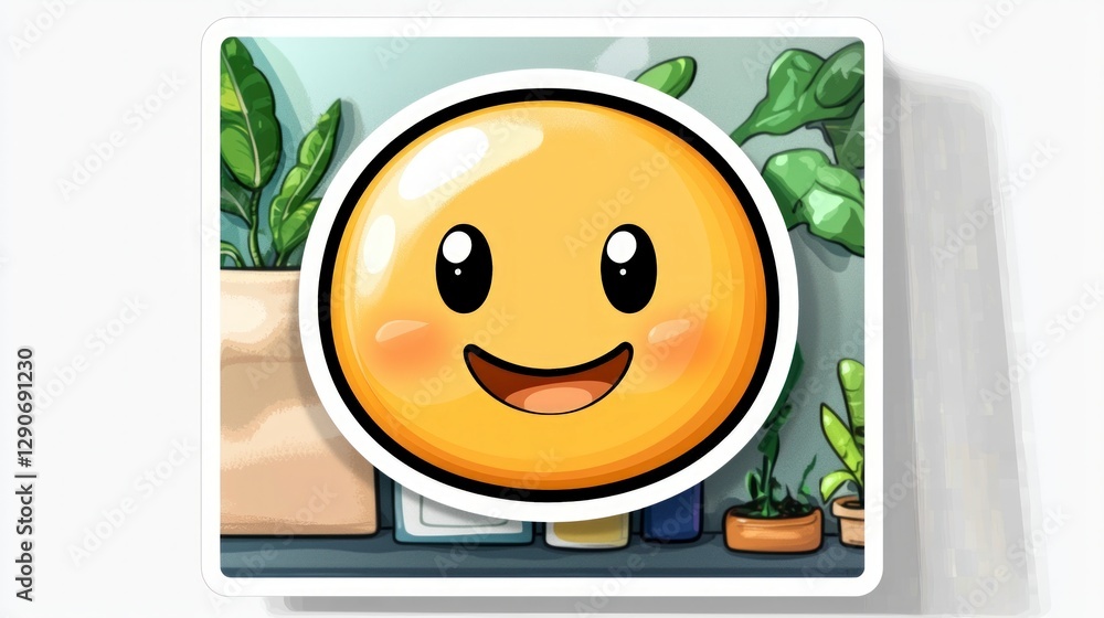 Happy Smiley Face Cartoon Icon PNG Transparent Background Cute Emoji ...