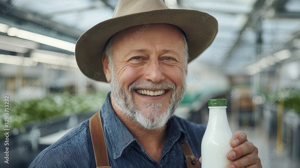 Organic milk from local farms ,support for local agriculture. Smiling ...