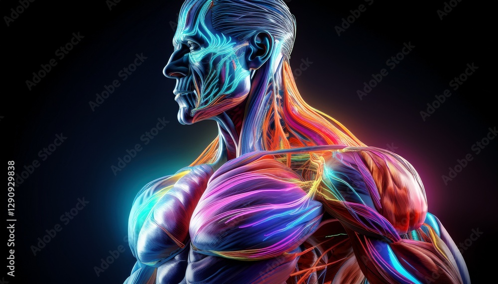Visualize the complexity of muscle dissection. Stock Illustration ...