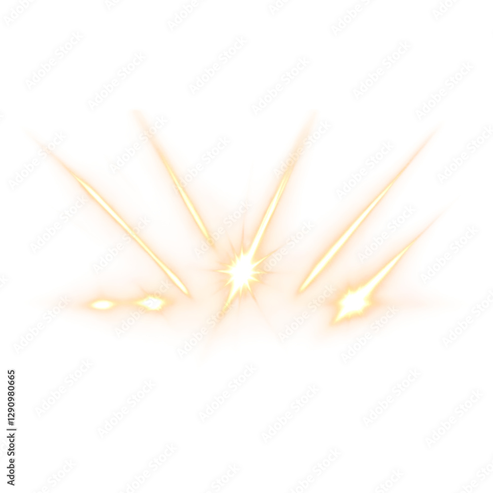 Explosion of sparkling light effect isolated on transparent background ...