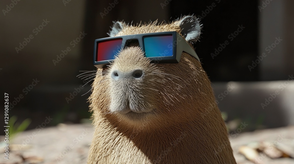 Capybara adventure at zoo nature travel animal viewpoint Stock Photo ...