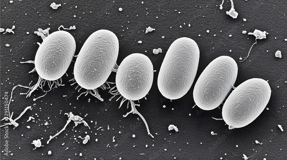 Electron Microscope Monochrome Image Showcasing the Ultra Detailed ...