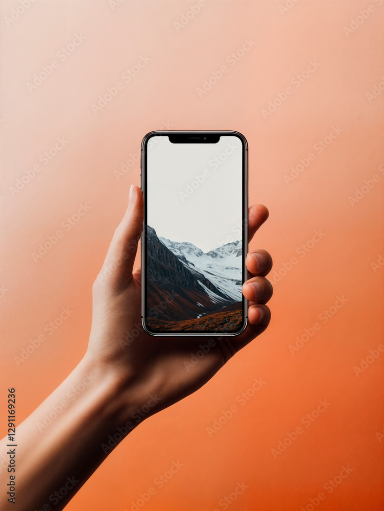 Taking pictures of travel adventures using a mobile phone camera while ...