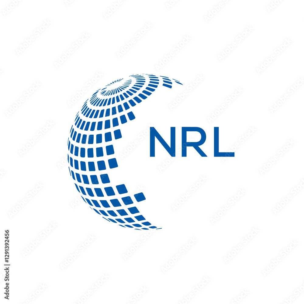 NRL letter logo design with white background in illustrator, vector ...