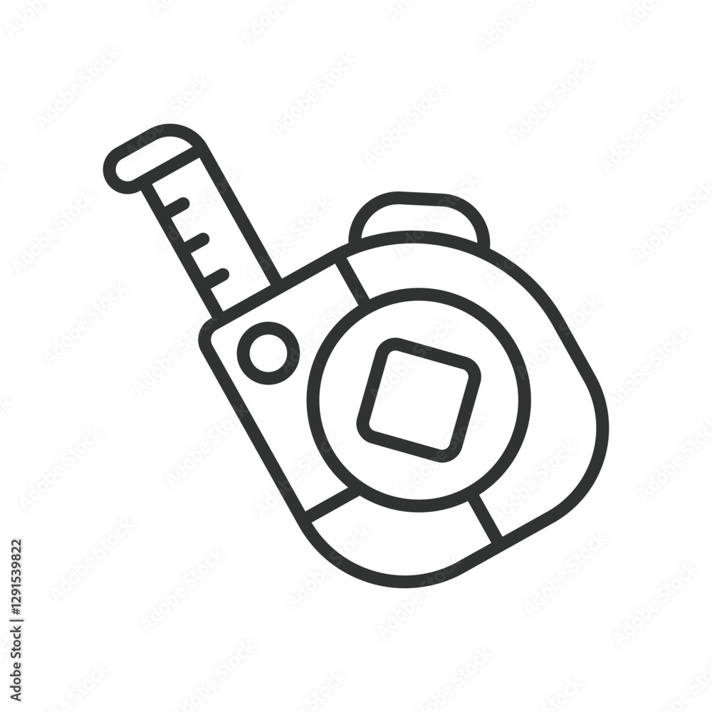 Tape measure, icon in line design. Tape measure, measuring tape, ruler ...