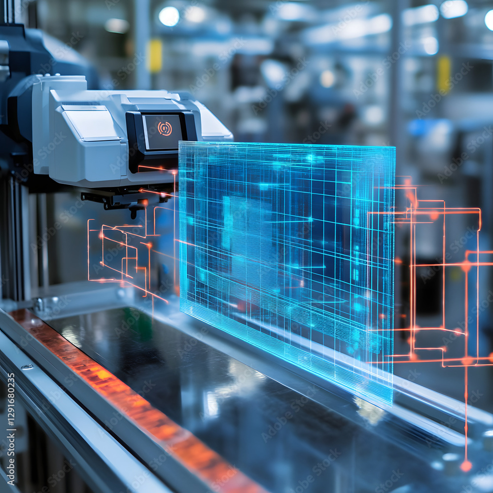 AI powered defect detection cameras scanning Stock Photo | Adobe Stock