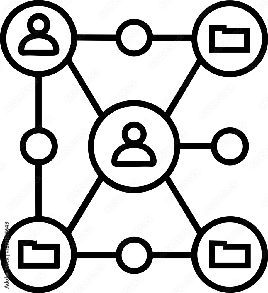 Customer insights development, Network Connections Concept with User ...