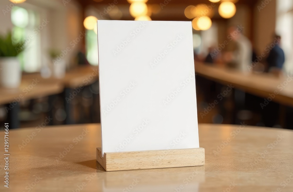 Stand Mock up Menu frame tent card blurred background design key visual ...