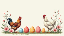 Chickens Vintage Illustration Free Stock Photo - Public Domain Pictures