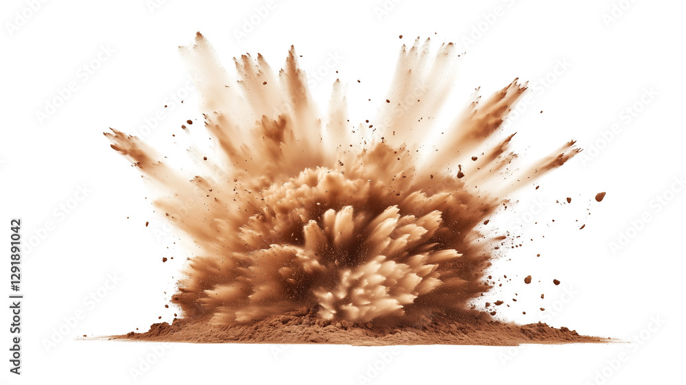 Explosive Dust Cloud with Dynamic Ground Burst and Kinetic Energy PNG ...