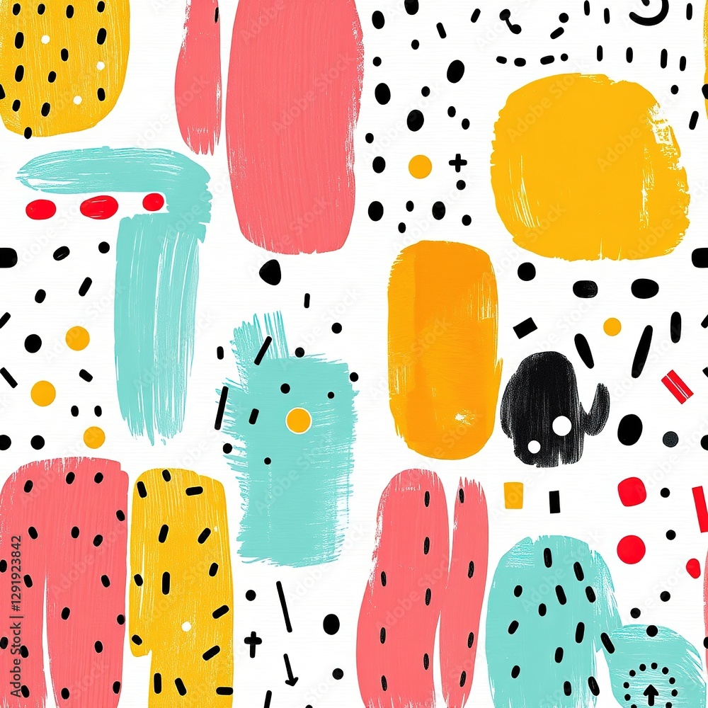 Hand-Painted Office Patterns for a Dynamic Brand Identity Stock ...