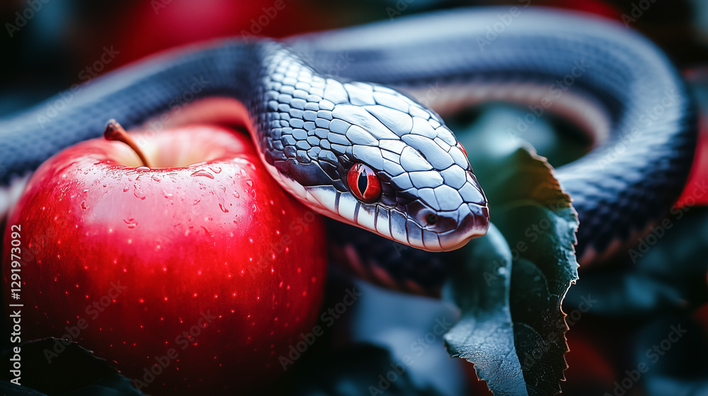 The Original Sin: The Serpent’s Temptation in the Garden of Eden Stock ...
