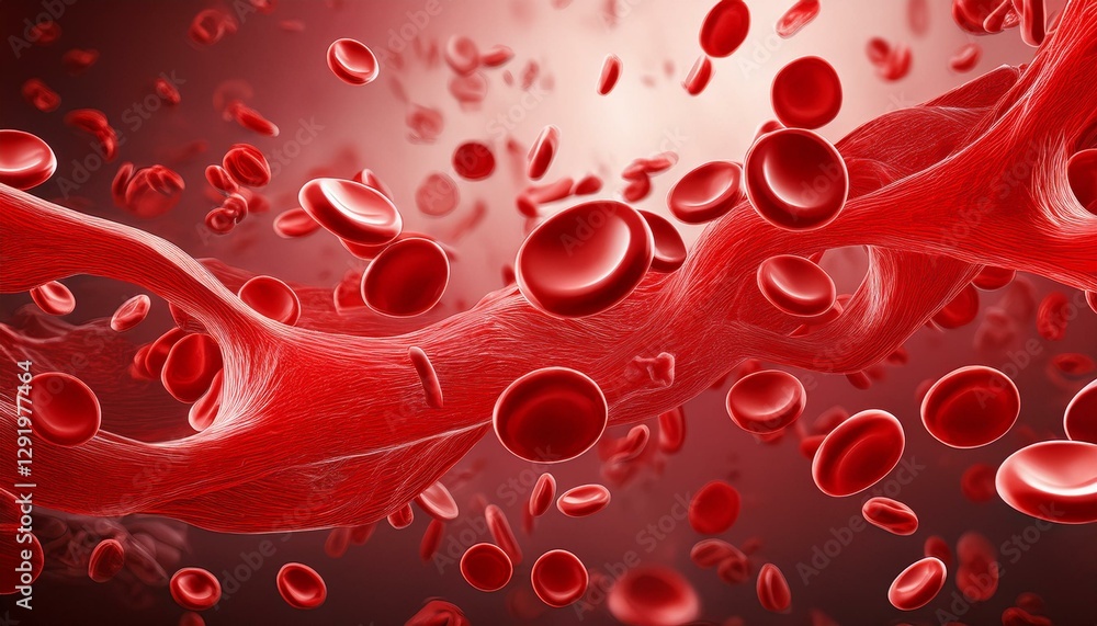 blood cell red 3d background vein flow platelet wave cancer medicine ...