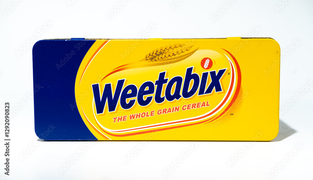 Kent, uk 01.01.2025 Rare metal Weetabix Vintage Breakfast Cereal ...