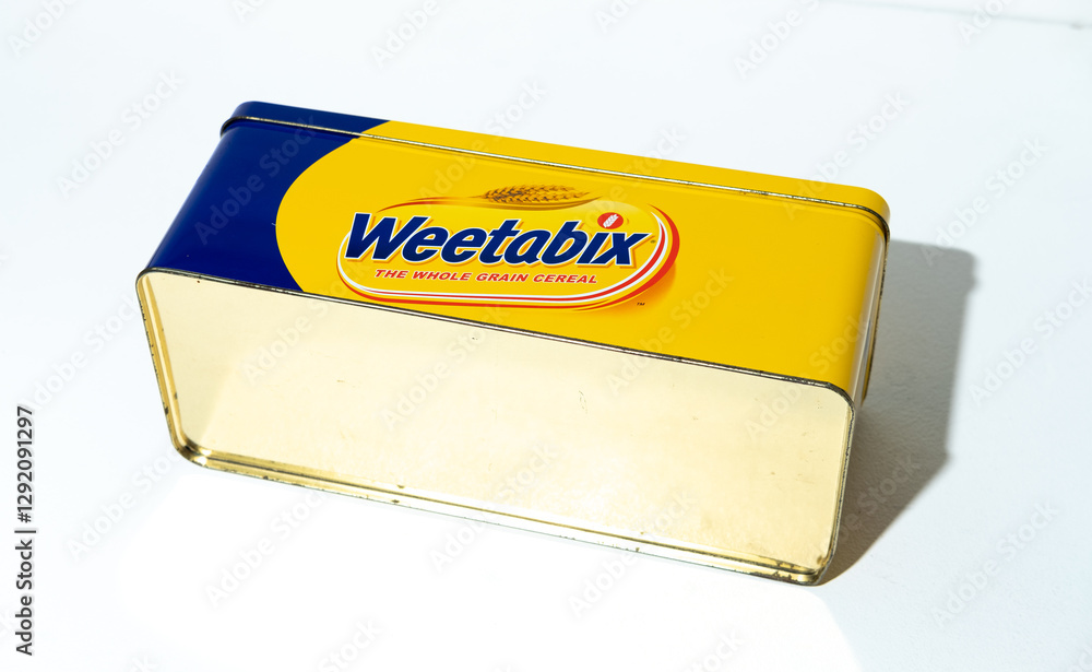 Kent, uk 01.01.2025 Rare metal Weetabix Vintage Breakfast Cereal ...