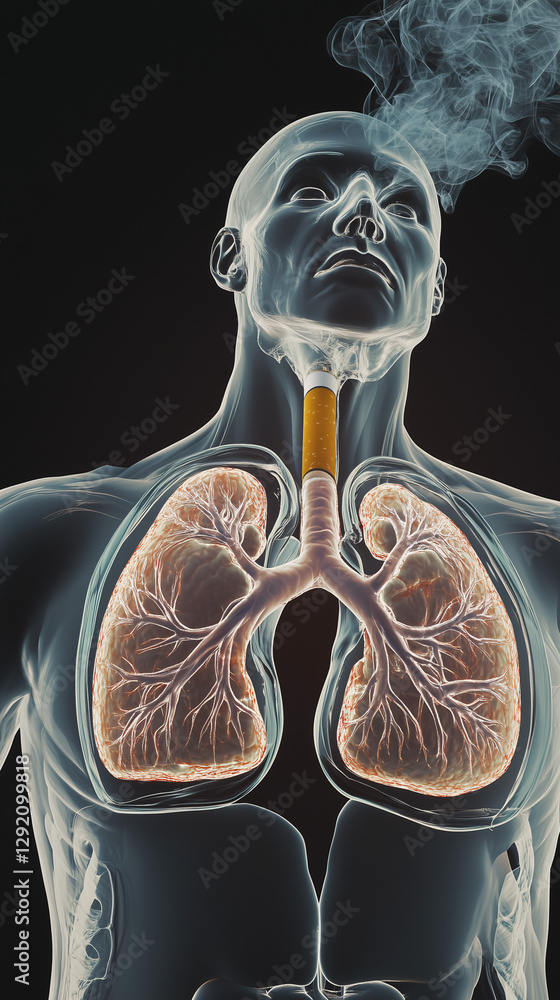 Toxic Smoke: An artistic illustration depicts the detrimental effects ...