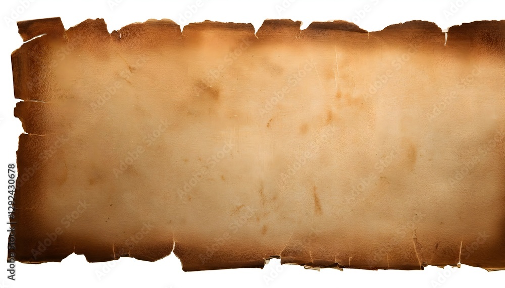 Vintage Aged Paper Scroll with Rustic Wooden Handles, Ancient Blank ...