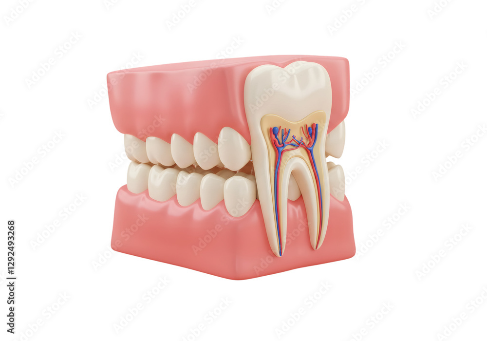 Tooth Cross Section Model Displaying Inner Anatomy for Dental Education ...